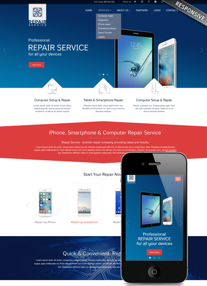 Computer Repair Website Templates | Simple Templates